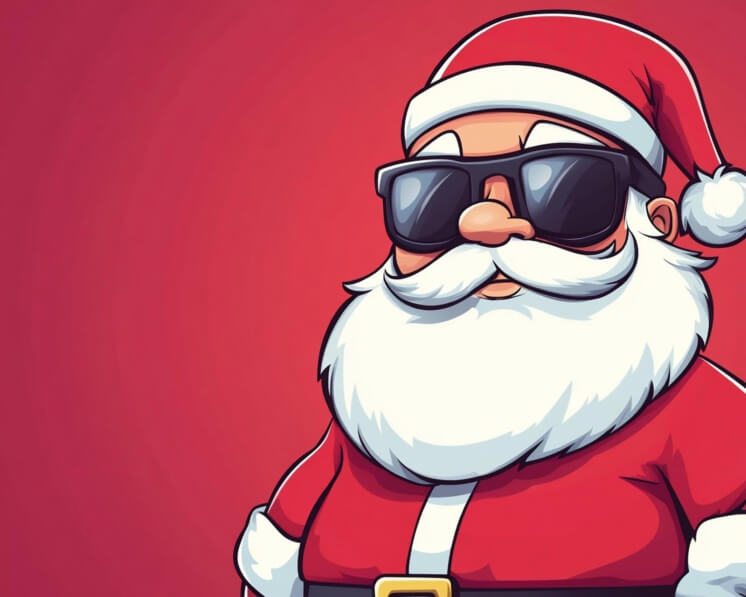 Download Cool Santa Claus with Sunglasses Backgrounds Online - Creative ...