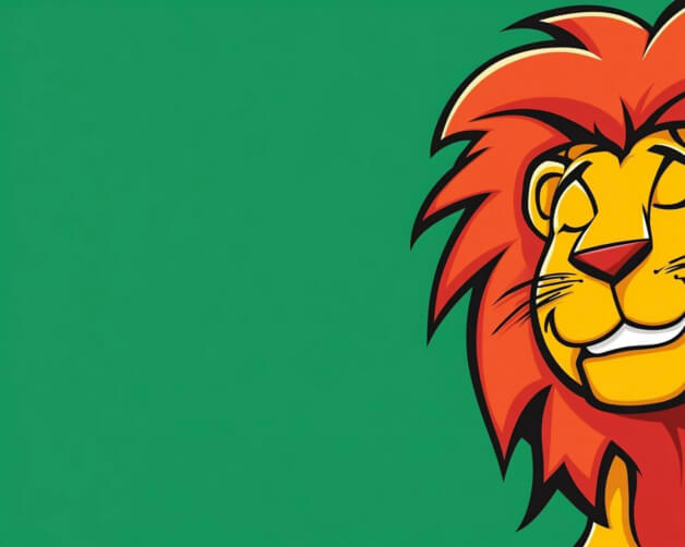 Descarga León de dibujos animados sobre fondo verde Fondos En Línea ...