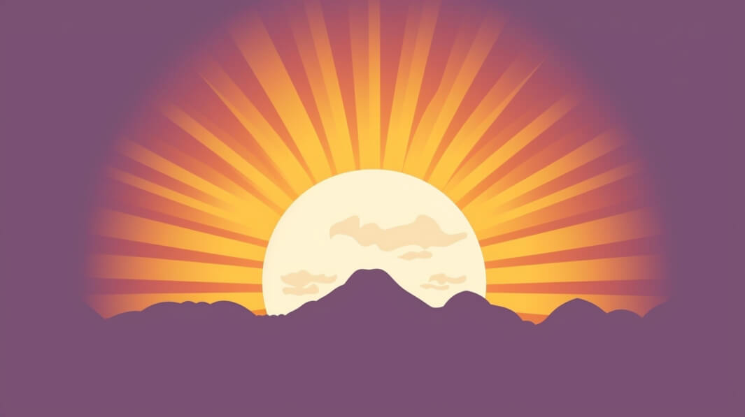 Download Stylized Sunrise with Radiant Rays Backgrounds Online ...