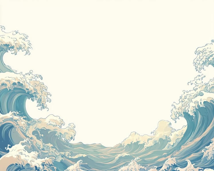 Download Stylized Ocean Waves Backgrounds Online - Creative Fabrica