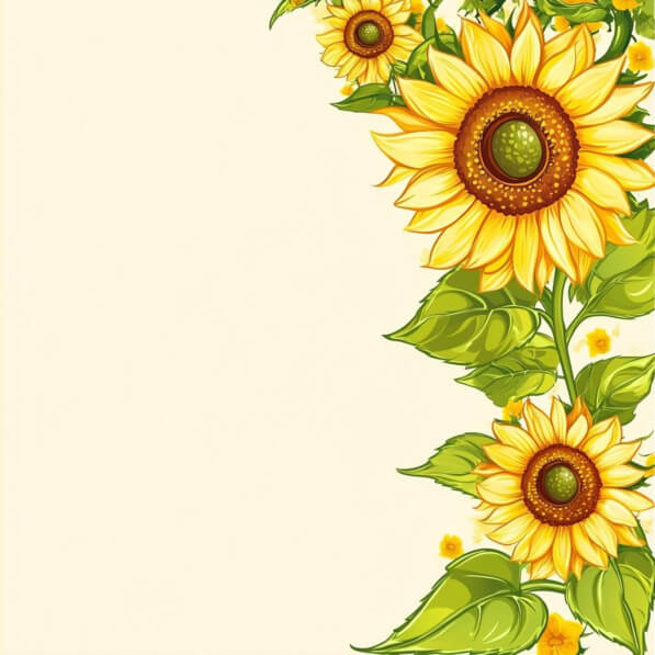Download Vibrant Sunflowers on Cream Background Backgrounds Online ...