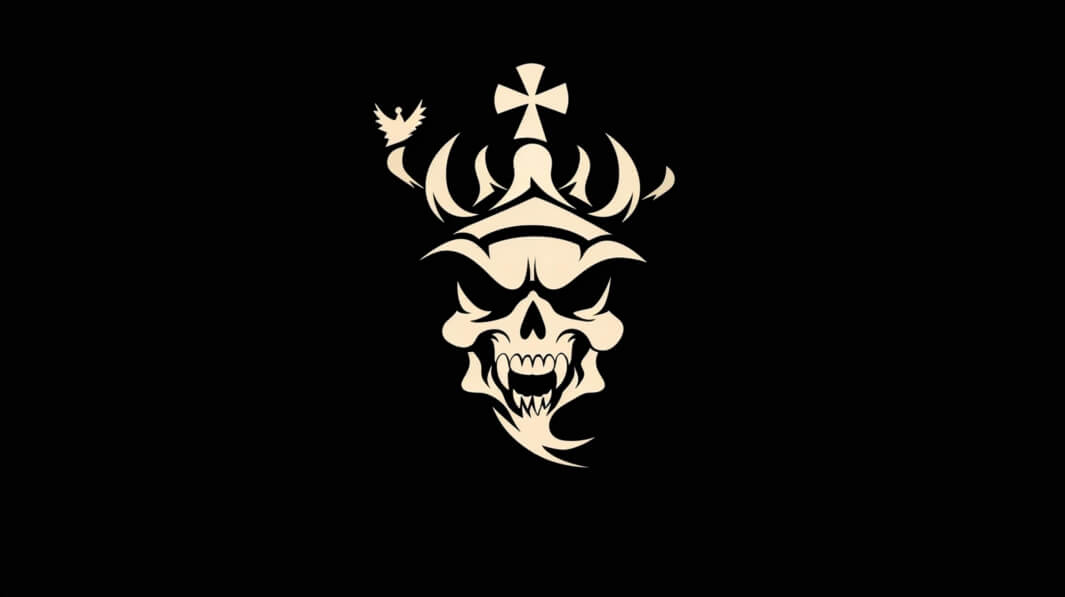 Download Stylized Skull Design with Crown Backgrounds Online - Creative ...