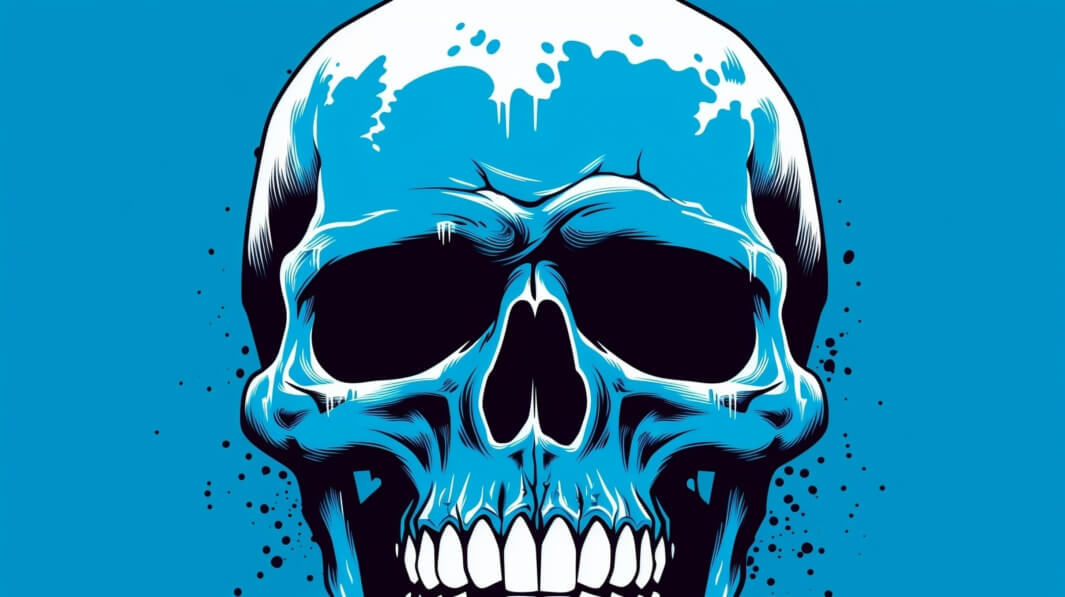 Download Stylized Blue Skull Illustration Backgrounds Online - Creative ...