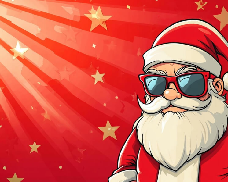 Download Cool Santa Claus with Sunglasses Backgrounds Online - Creative ...