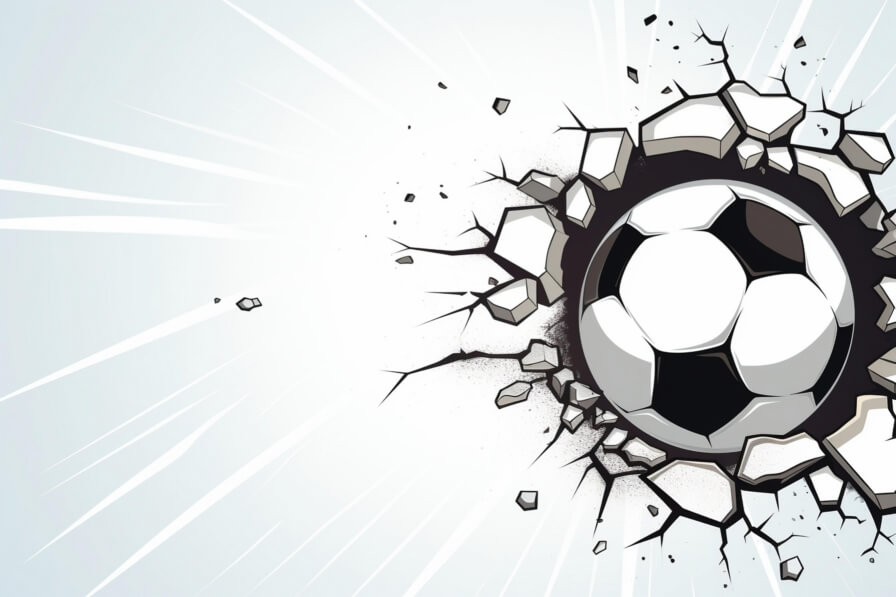 Download Soccer Ball Breaking Through Concrete Backgrounds Online ...