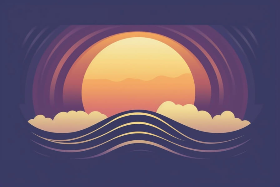 Download Stylized Sunset Over the Ocean Backgrounds Online - Creative ...