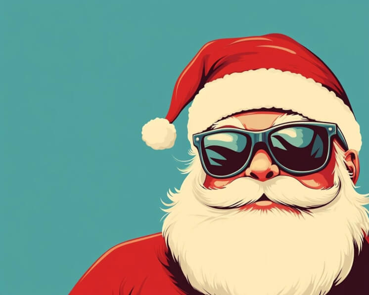 Download Cool Santa Claus with Sunglasses Backgrounds Online - Creative ...