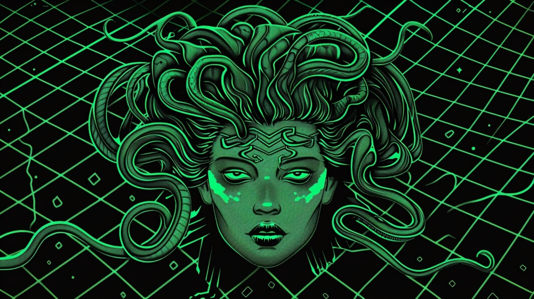 Download Stylized Medusa Illustration Backgrounds Online - Creative Fabrica