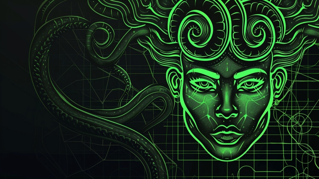 Download Stylized Medusa Illustration Backgrounds Online - Creative Fabrica