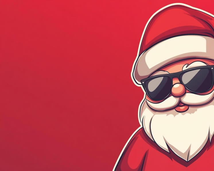 Download Cool Santa Claus with Sunglasses Backgrounds Online - Creative ...