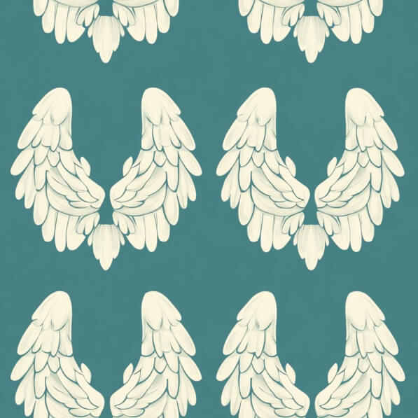 Descarga Patrón de alas sobre fondo azul verdoso Patrones En Línea ...