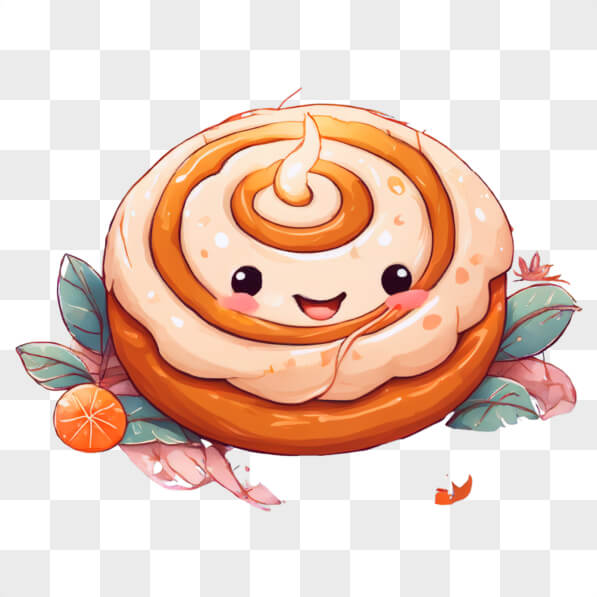 Download Kawaii Cinnamon Roll Character with Happy Face Kawaii Online ...