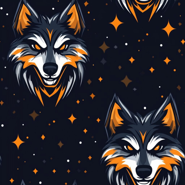 Download Stylized Wolf Pattern Patterns Online - Creative Fabrica