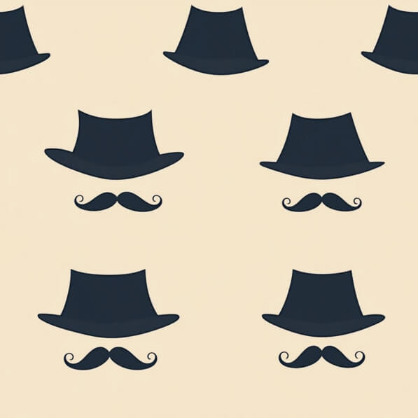 Download Whimsical Pattern of Top Hats and Mustaches Patterns Online ...