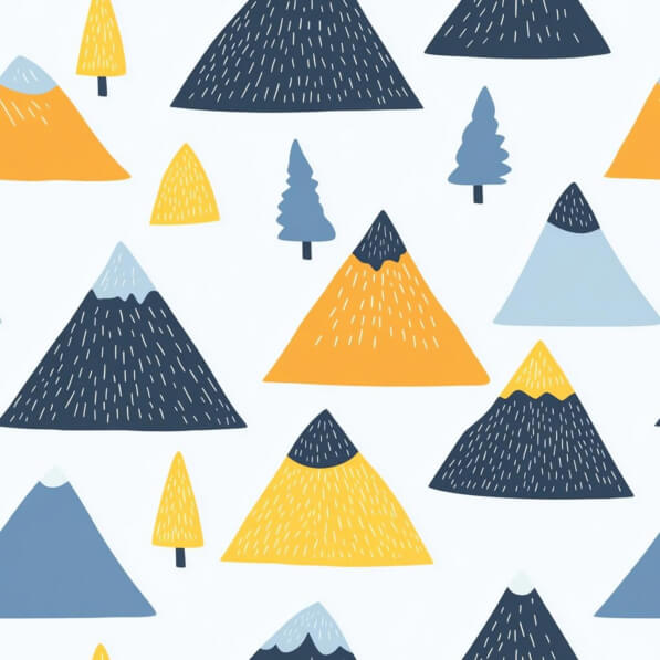 Download Stylized Mountains and Trees Pattern Patterns Online ...