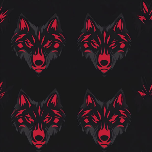 Download Stylized Wolf Heads Pattern Patterns Online - Creative Fabrica