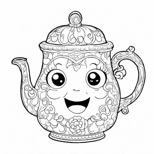 Free Tea Pot Coloring pages - Download Printable Tea Pot Coloring ...