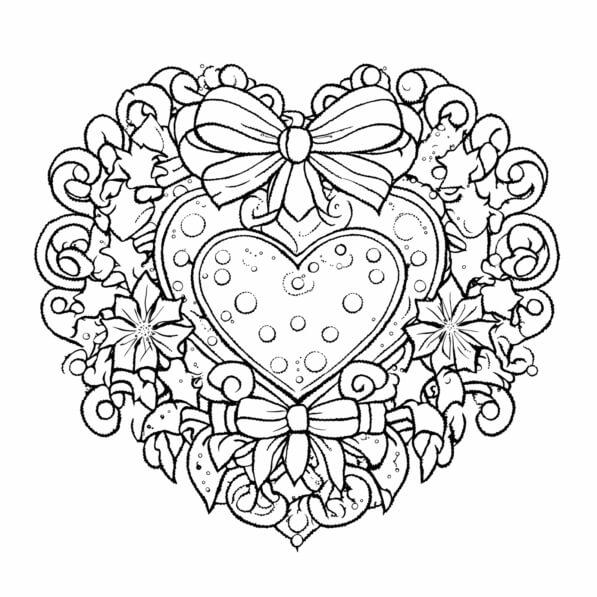 Download Intricate Heart Coloring Page Design Coloring pages Online ...