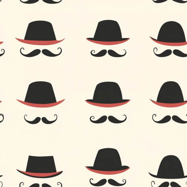 Descarga Patrón de bigotes y sombreros de copa Patrones En Línea ...