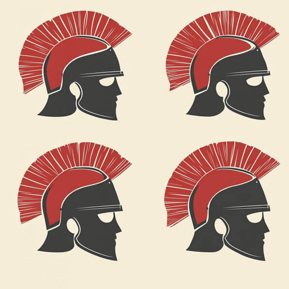 Download Stylized Spartan Helmets Patterns Online - Creative Fabrica