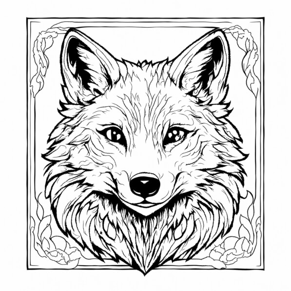 Download Intricate Fox Head Illustration Coloring pages Online ...