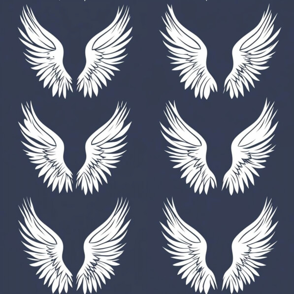 Download Stylized Angel Wings Design Patterns Online - Creative Fabrica