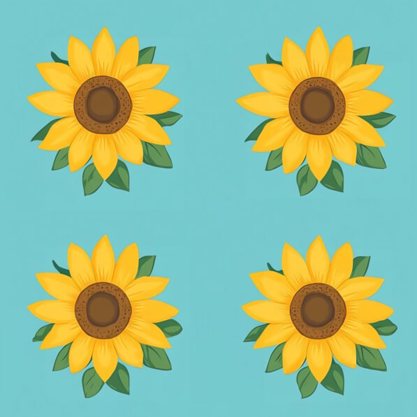 Download Sunflowers Pattern on Turquoise Background Patterns Online ...
