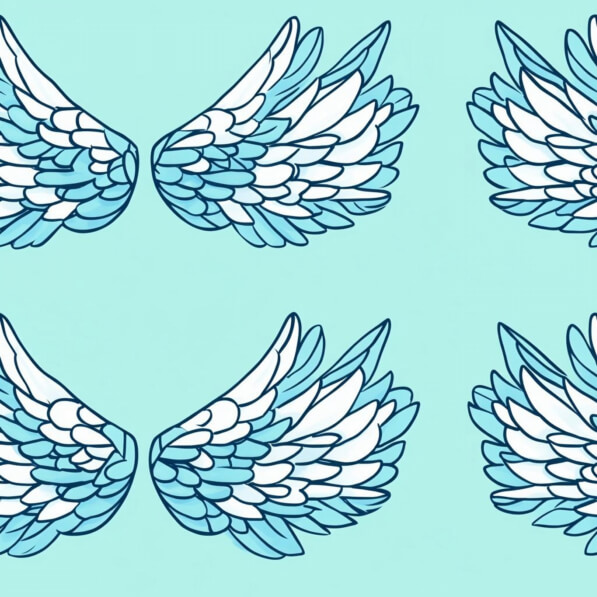 Download Stylized Angel Wings Pattern Patterns Online - Creative Fabrica