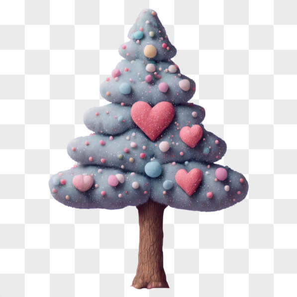 Download Whimsical Blue Christmas Tree with Decorations Cartoons Online ...