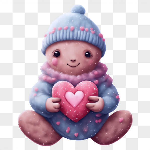 Descarga Bebé de dibujos animados lindo sosteniendo un corazón Cartoons ...