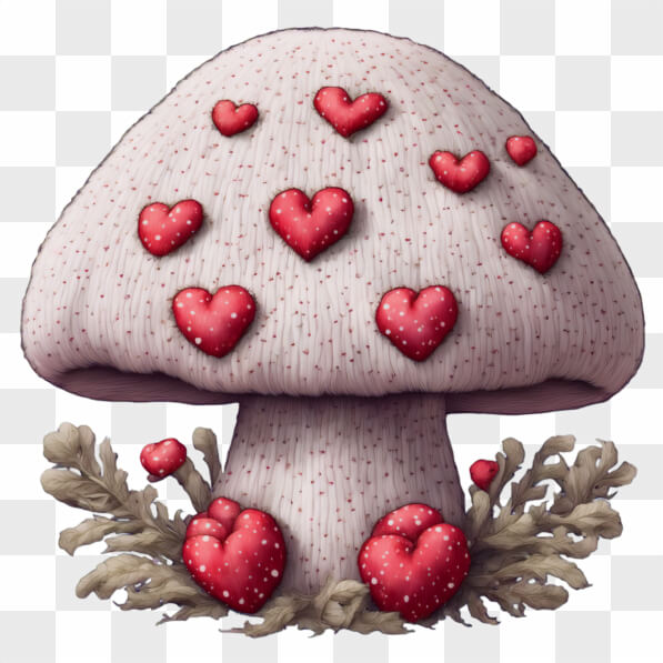 Download Whimsical Heart Mushroom Cartoons Online - Creative Fabrica