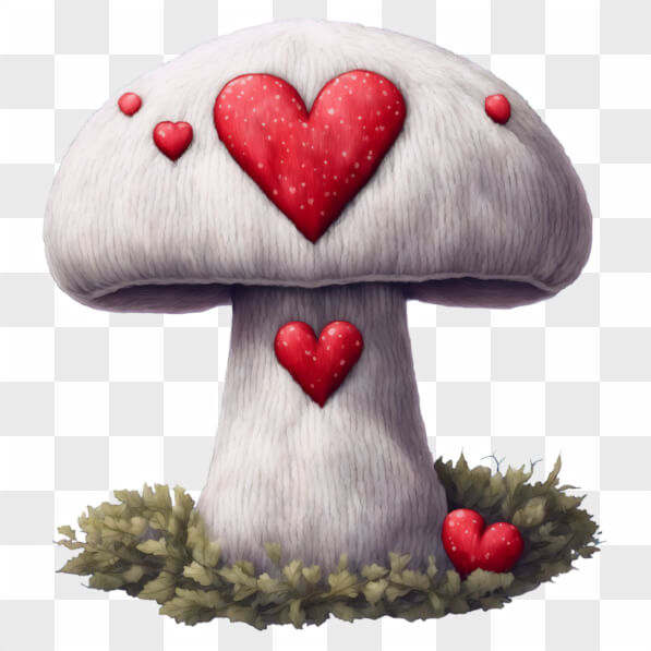 Download Whimsical Heart Mushroom Cartoons Online - Creative Fabrica