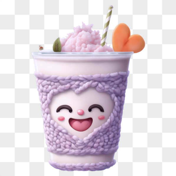 Download Cute Animated Dessert Cup with Smiling Face Cartoons Online ...