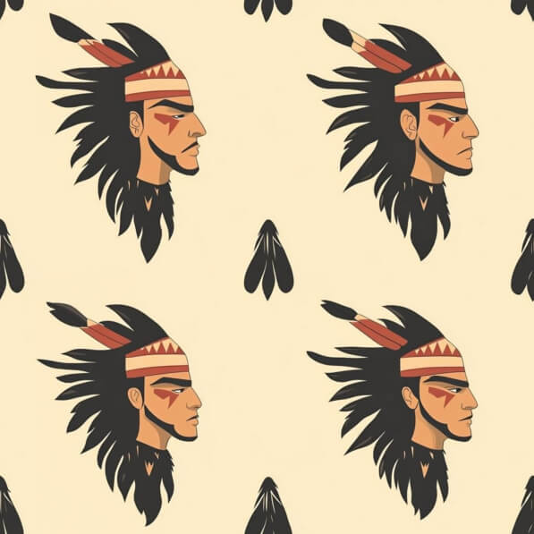 Download Stylized Native American Heads Pattern Patterns Online ...