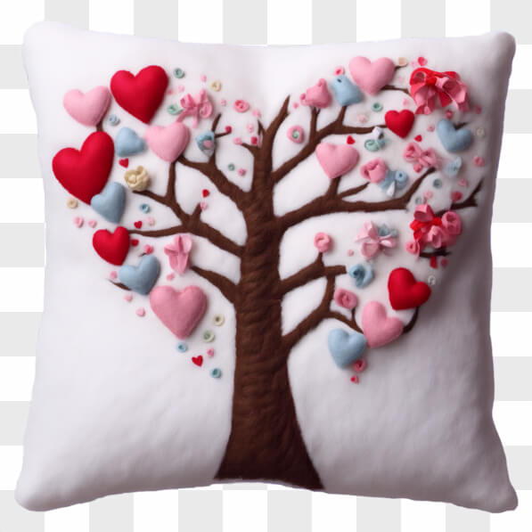 Download Decorative Tree Pillow with Hearts Cartoons Online - Creative ...