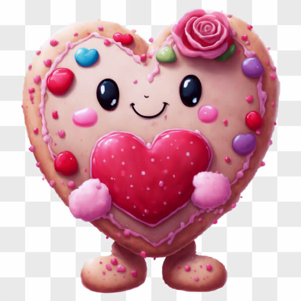 Download Cute Heart-Shaped Cookie Character Cartoons Online - Creative ...