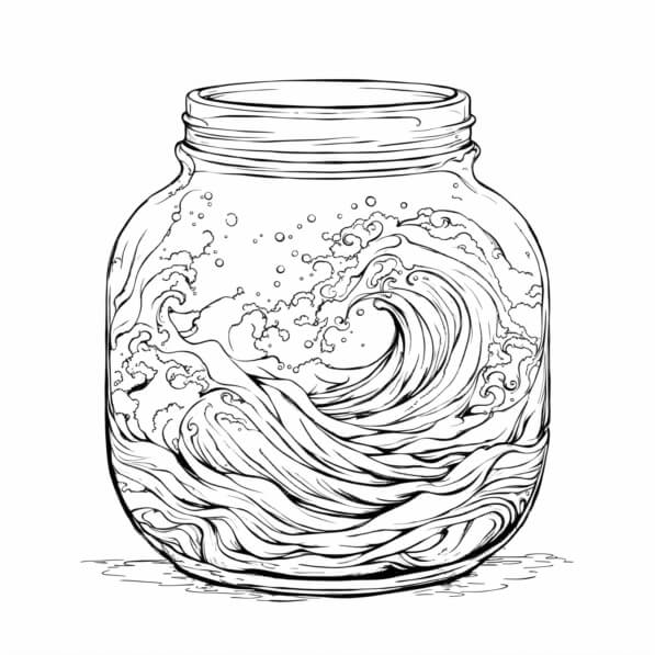 Download Intricate Wave Patterns in a Jar Coloring pages Online ...