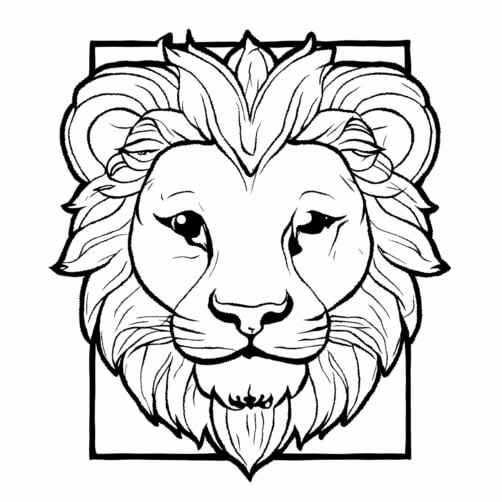 brave heart lion coloring page