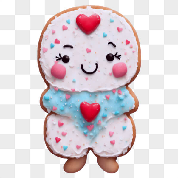 Download Cheerful Heart-Shaped Cookie Cartoons Online - Creative Fabrica