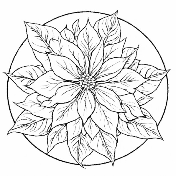 Download Intricate Flower Line Drawing Coloring pages Online - Creative ...