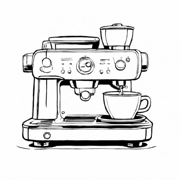 Download Espresso Machine Brewing Coffee Coloring pages Online ...