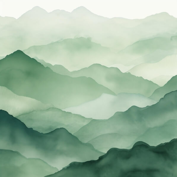 Download Serene Landscape of Rolling Mountains in Green Tones ...
