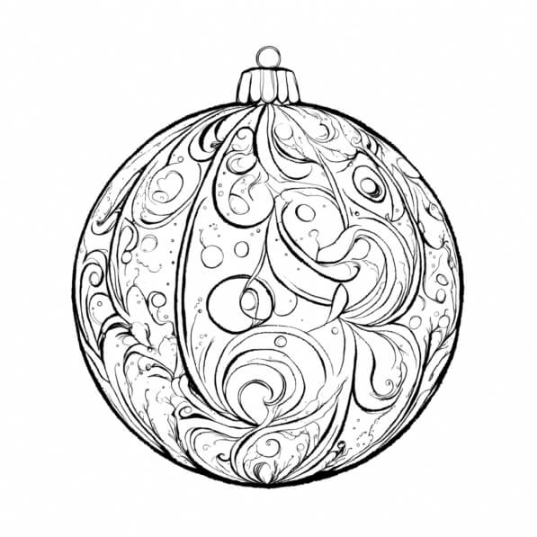 Download Intricate Christmas Ornament Design for Coloring Coloring ...