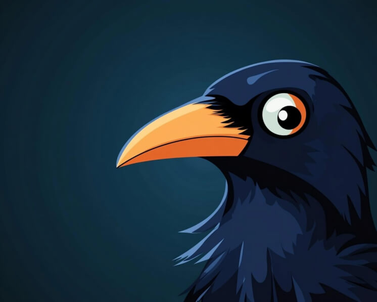 Download Stylized Raven Illustration Backgrounds Online - Creative Fabrica