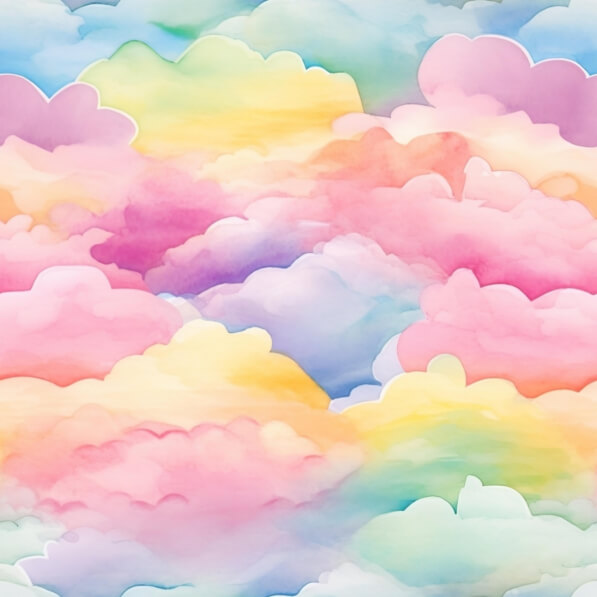 Download Pastel Clouds in Watercolor Patterns Online - Creative Fabrica