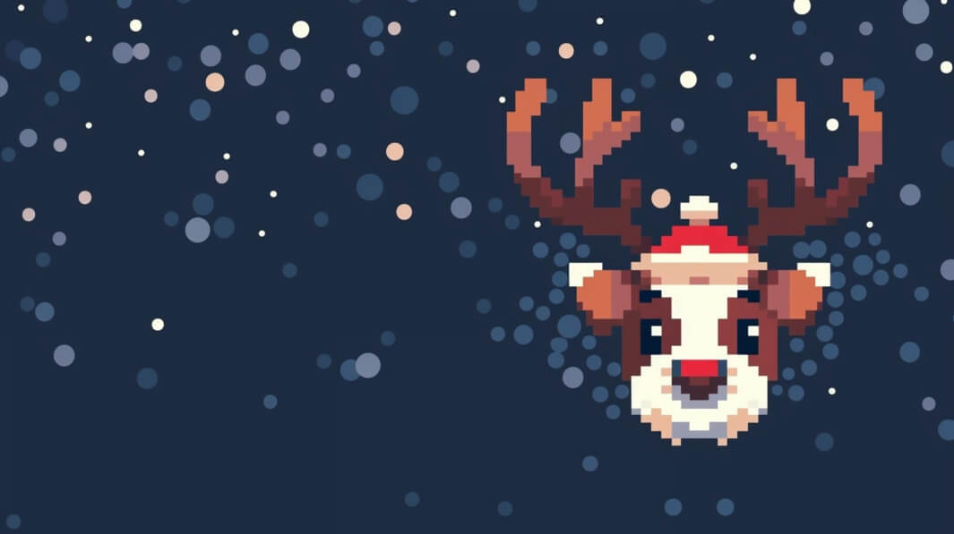 Download Pixel Art Reindeer for Christmas Backgrounds Online - Creative ...