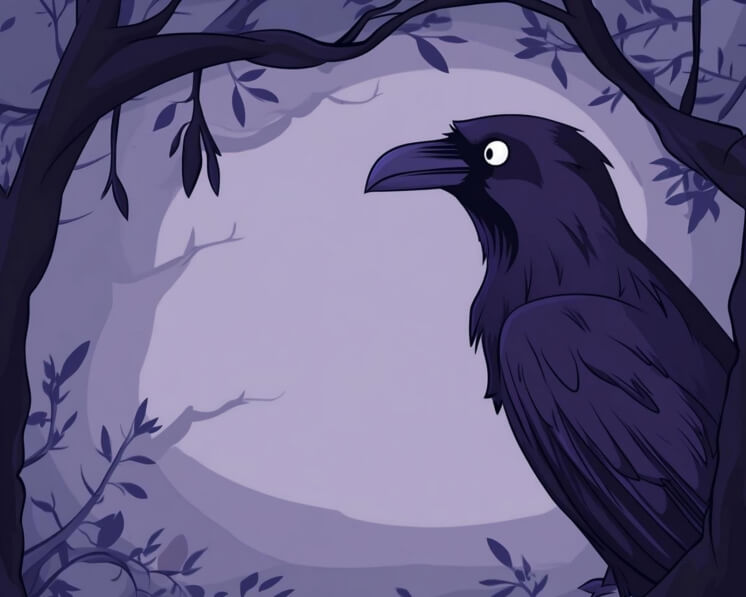 Download Stylized Raven in a Mystical Landscape Backgrounds Online ...