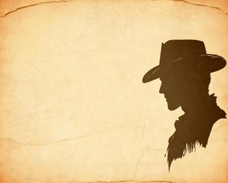 Download Silhouette of a Cowboy on Aged Paper Backgrounds Online ...