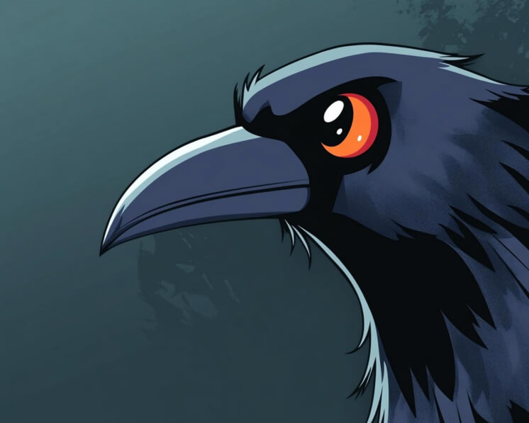 Download Stylized Raven Illustration Backgrounds Online - Creative Fabrica