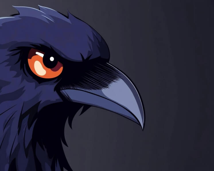 Download Stylized Raven or Crow Illustration Backgrounds Online ...
